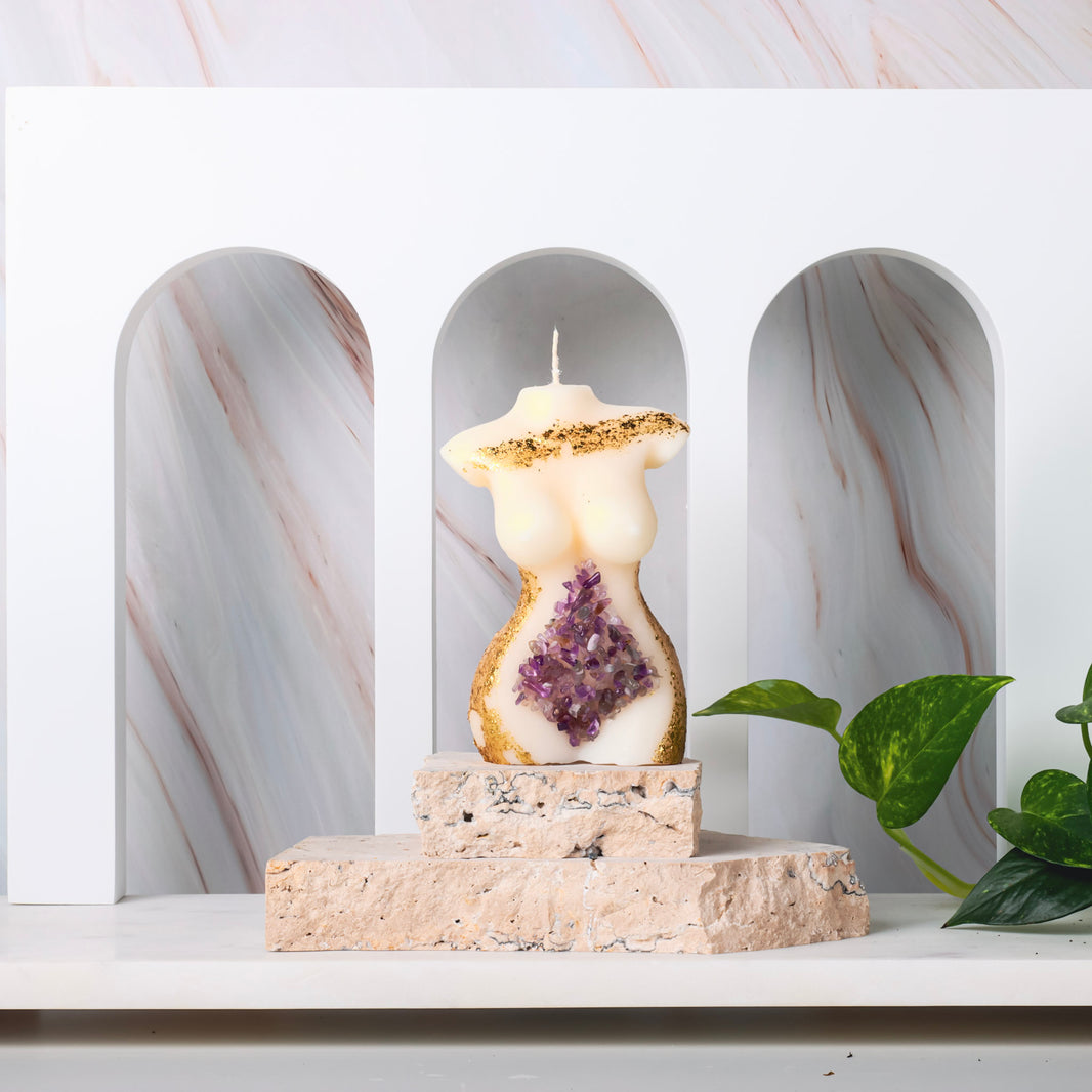 Goddess Body Candles with Crystals – The NaturalExperience