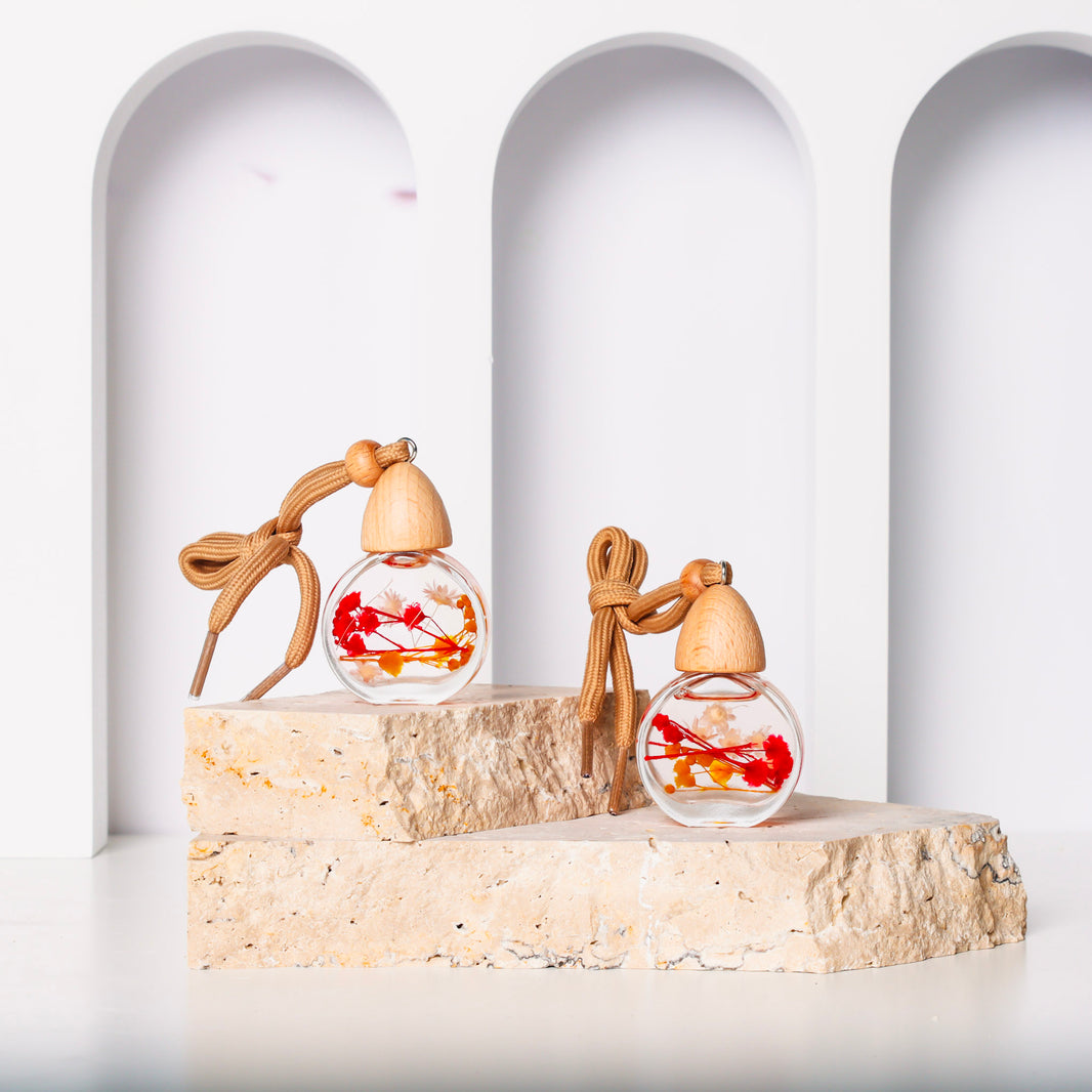 Car Air Freshener with Essential Oils - Hanging Car Fragrance Diffuser ...