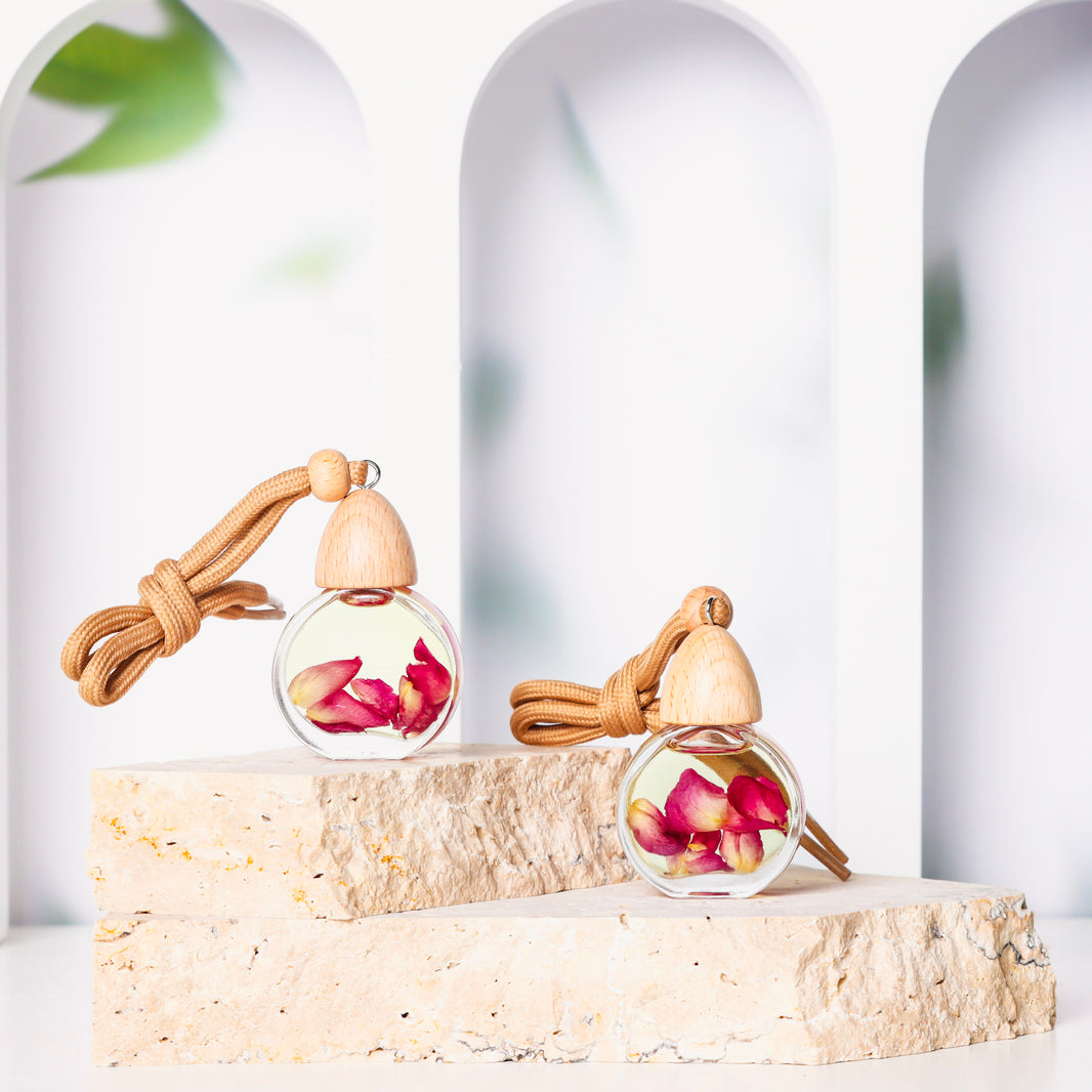 Car Air Freshener with Essential Oils - Hanging Car Fragrance Diffuser ...